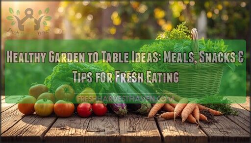 Healthy Garden to Table Ideas: Meals, Snacks & Tips for Fresh Eating