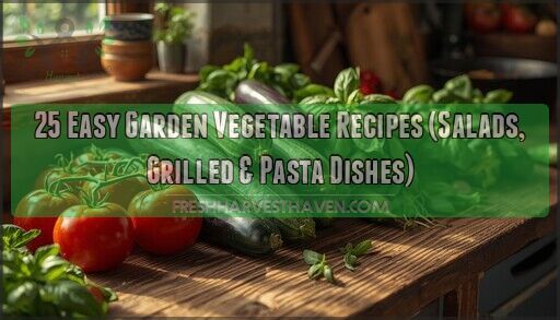 25 Easy Garden Vegetable Recipes (Salads, Grilled & Pasta Dishes)